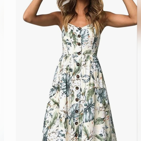Angashion | Dresses | Floral Buttondown Sundress Lg | Poshmark
